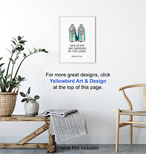 Glam Christian Gifts for Women - Religious Wall Decor - Bible Verses Wall Decor- Holy Scriptures Wall Art - Spiritual Gifts- Inspirational Quotes - Light Blue - Catholic Gifts Women - God Wall Decor