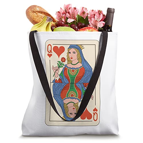 Queen of Hearts, Playing Card Tote Bag