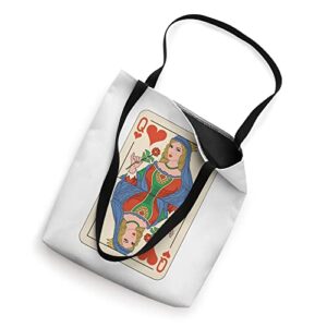 Queen of Hearts, Playing Card Tote Bag