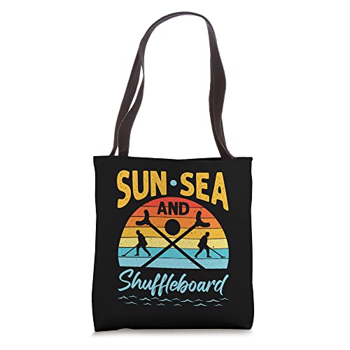 Sun Sea and Shuffleboard Cruise Ship Vacation Tote Bag