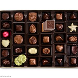 Godiva Chocolatier Gourmet Chocolate Gift Box - Assorted Dark, Milk, White, Raspberry, Caramel, and Chocolate - Elegant Spring Floral Box - 36 Pieces