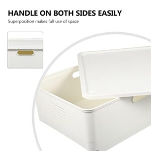 Garneck Plastic Storage Bin Tote Organizing Container with Latching Lid, Great Use for Storing, Stackable and Nestable