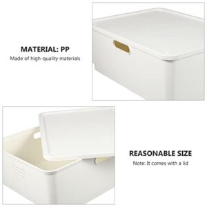 Garneck Plastic Storage Bin Tote Organizing Container with Latching Lid, Great Use for Storing, Stackable and Nestable