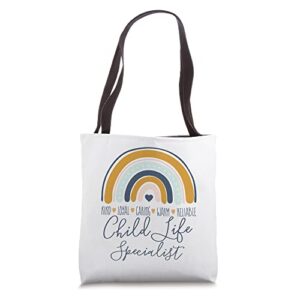 child life specialist pediatric health care professional tote bag