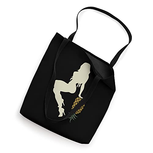 Swinger Couples Upside Down Pineapple Sexy Women Silhouette Tote Bag