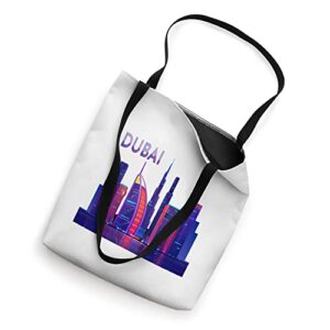 I love Dubai Souvenirs Tshirt- cute Dubai monument Art Tote Bag