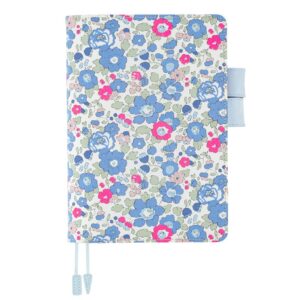 hobonichi techo cousin cover [a5 cover only] liberty fabrics: betsy (neon blue)