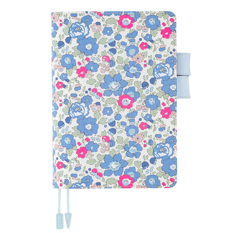 Hobonichi Techo Cousin Cover [A5 Cover Only] Liberty Fabrics: Betsy (Neon Blue)