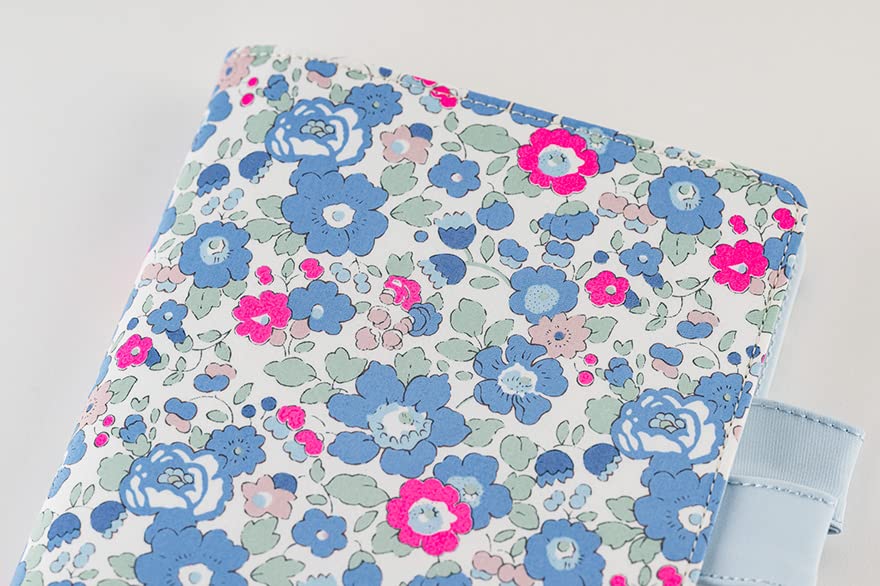 Hobonichi Techo Cousin Cover [A5 Cover Only] Liberty Fabrics: Betsy (Neon Blue)