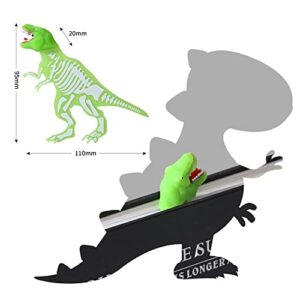 2 Pieces Funny Dinosaur Bookmark, Cool Luminous Book Markers, Cute 3D Cartoon Animal Book Marks, Pretty Unique Bookmark for Kids, Boys, Girls, Students