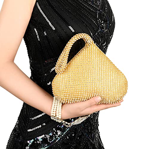 Evening Clutch Purses for Women Rhinestone Clutch Diamond Purse Bag 1920s Flapper Handbag Night Wedding Formal Crystal Purse