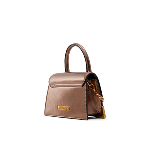 ALDO Women's Pythonia Top Handle Bag, Bronze