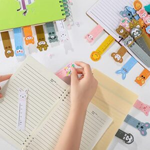 HOTOP 36 Pcs Cute Animal Funny Bookmarks for Kids PVC Cartoon Kawaii Bookmark with Ruler Office School Gift Ideas Stationery Reading Accessories Book Lovers