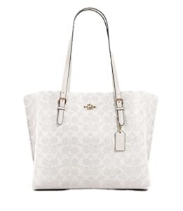 coach womens mollie tote 25 (im/chalk/glacier white)