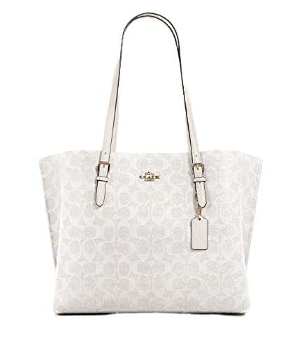 COACH Womens Mollie Tote 25 (IM/Chalk/Glacier White)