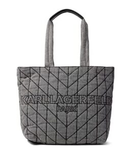 karl lagerfeld paris amour tote black/denim one size