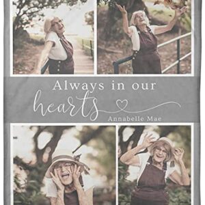 Personalized Memorial Throw Blanket with Pictures Change, Mom Loss Gift, Custom Memorial Blanket, Gift of Sympathy, Bereavement Gift, Mom Memorial Gift, Fleece Sherpa (30x40, 50x60, 60x80 inches)