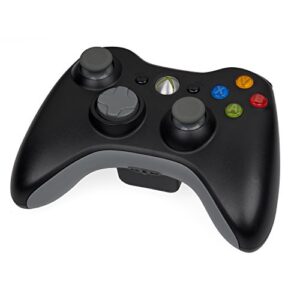 microsoft xbox 360 wireless controller black (renewed)