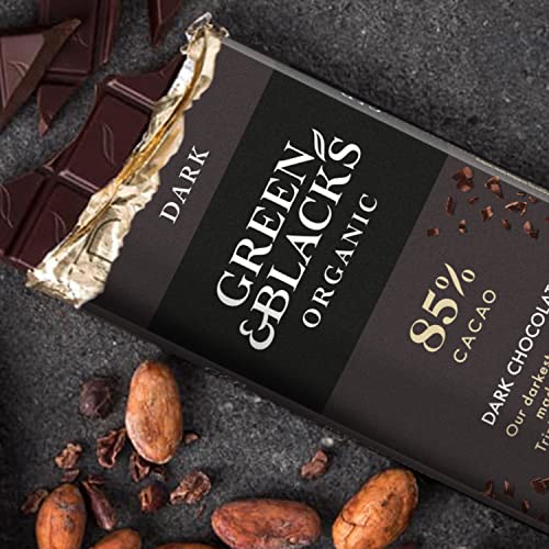 Green & Black’s Organic Chocolate Variety Pack, 85% Dark Chocolate, 70% Dark Chocolate, Milk Chocolate, Milk Chocolate with Almonds & White Chocolate, 8 - 3.17 oz Bars