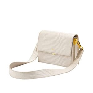 JW PEI Women's Mini Flap Crossbody (Ivory Lizard)