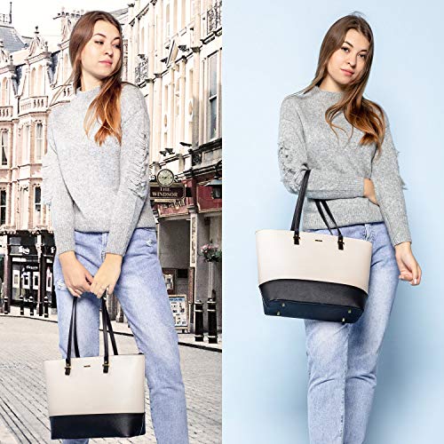 LOVEVOOK Purses for Women Large Handbag Faux Leather Tote Bag School Shoulder Bag with External Pocket