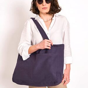 Luzia Beach and Pool Tote Bag - Extra Large, Reversible, Shoulder Bag - Made of Luxuriously Soft Premium Cotton