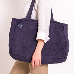 Luzia Beach and Pool Tote Bag - Extra Large, Reversible, Shoulder Bag - Made of Luxuriously Soft Premium Cotton