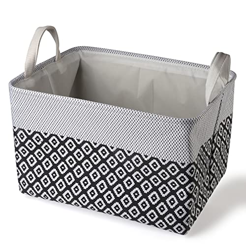 Storage Basket 2-Pack Large Fabric Storage Basket for Shelves Collapsible Storage Bins with Handles Closet Storage Bins for Organizers