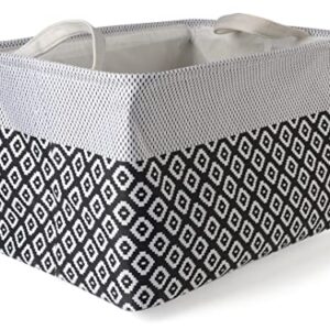 Storage Basket 2-Pack Large Fabric Storage Basket for Shelves Collapsible Storage Bins with Handles Closet Storage Bins for Organizers