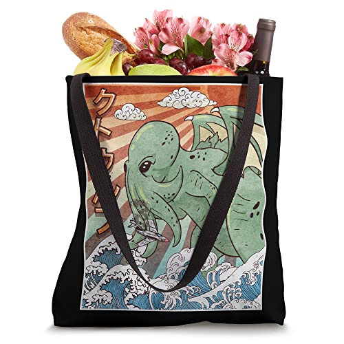 Kaiju Cthulhu Necronomicon Japanese Monster Tote Bag