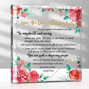 acrylic christian gift for women friendship gift thank you gift inspirational gift easter gift cardinal gift for her crystal table decor office desk sign (flower style)