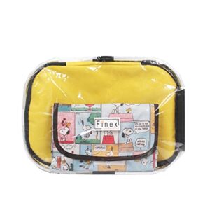 Finex Yellow Snoopy Picnic Set - Foldable Picnic Basket + Reusable Blanket Mat for Camping Hiking Outdoor Concert Theme Park Travel Day Trip