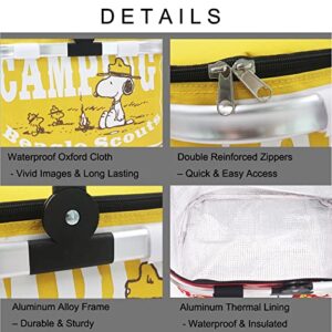 Finex Yellow Snoopy Picnic Set - Foldable Picnic Basket + Reusable Blanket Mat for Camping Hiking Outdoor Concert Theme Park Travel Day Trip