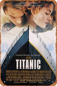 liqixi movie titanic poster retro metal sign vintage tin sign for plaque cafe bar home wall decor art sign gift 12 x 8 inch