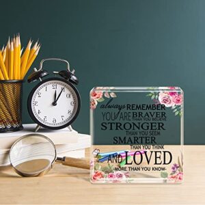 AerWo Inspirational Gifts for Her Him, Motivational Quotes Desk Decor Gifts for Birthday & Graduation, Positive Plaque for Home Office