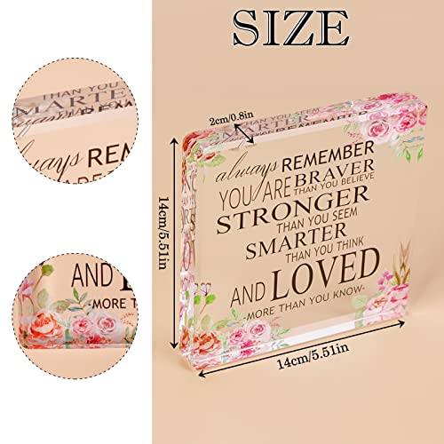 AerWo Inspirational Gifts for Her Him, Motivational Quotes Desk Decor Gifts for Birthday & Graduation, Positive Plaque for Home Office