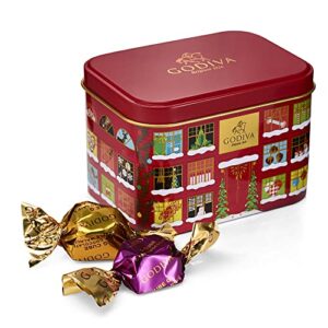 Godiva Chocolatier Holiday 2022 15 Piece G Cube Tin, Chocolate Truffle Gift Box – Individually Wrapped Assorted Gourmet Candy - Unique Gift for Chocolate Lovers, 4.3 ounces