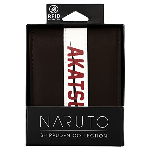 Akatsuki PU Applique Nylon and PU Bifold Naruto Wallet