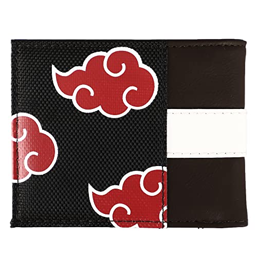 Akatsuki PU Applique Nylon and PU Bifold Naruto Wallet