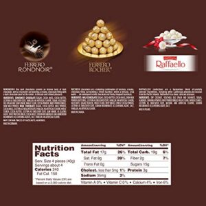 Ferrero Collection Premium Gourmet Assorted Hazelnut Milk Chocolate, Dark Chocolate And Coconut, Mother's Day Gift, 4.6 oz, 12 Count