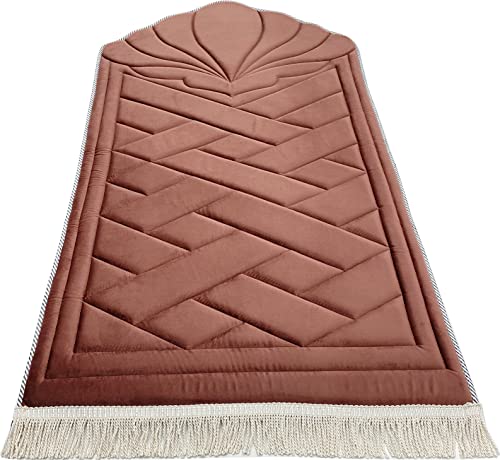 Prayer Mat Extra Cushioned Soft Padded Prayer Rug Perfect For Seniors or Those With Knee Problems,Muslim Gift ,Islamic Gift,Ramadan Gift (Mihrab Shape, 2)