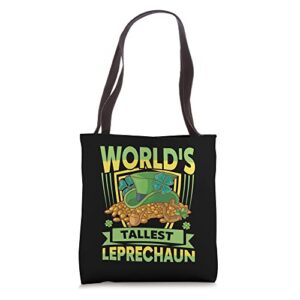 happy st patricks day | world’s tallest leprechaun tote bag