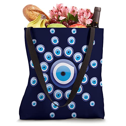 Blue Evil Eye Greek Symbol Talisman Protection Against Evil Tote Bag