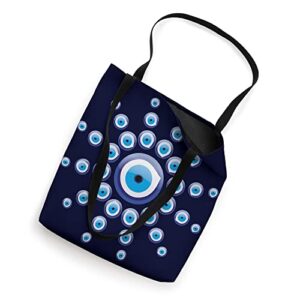 Blue Evil Eye Greek Symbol Talisman Protection Against Evil Tote Bag