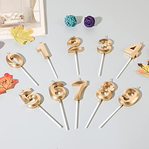 Gold 78th & 87th Birthday Candles for Cakes, Number 78 87 Candle Cake Topper for Party Anniversary Wedding Celebration Decoration