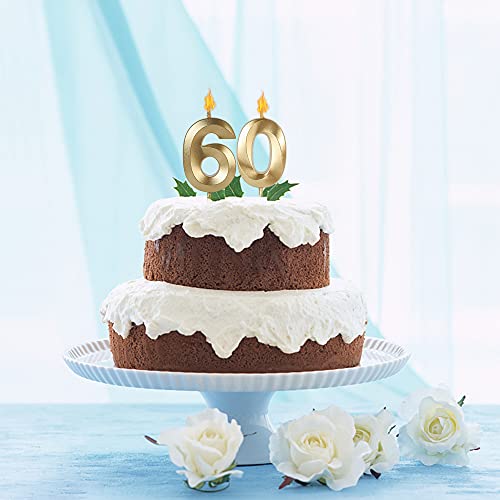 Gold 78th & 87th Birthday Candles for Cakes, Number 78 87 Candle Cake Topper for Party Anniversary Wedding Celebration Decoration