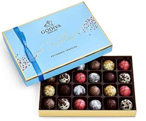 godiva chocolatier patisserie dessert truffles assorted chocolate gift box, 24-ct, 16.04 oz