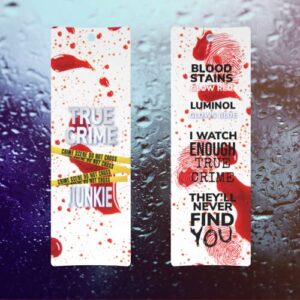 true crime lovers – set of 2 – bookmarks with tassels