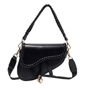 anljed women trendy saddle shoulder bag clutch purse underarm handbag satchel handbag crossbody bag