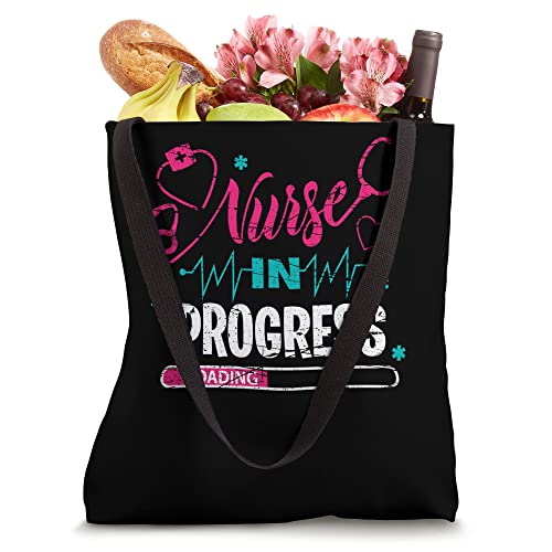 Nurse In Progress Nurse Funny Nursing School Tote Bag